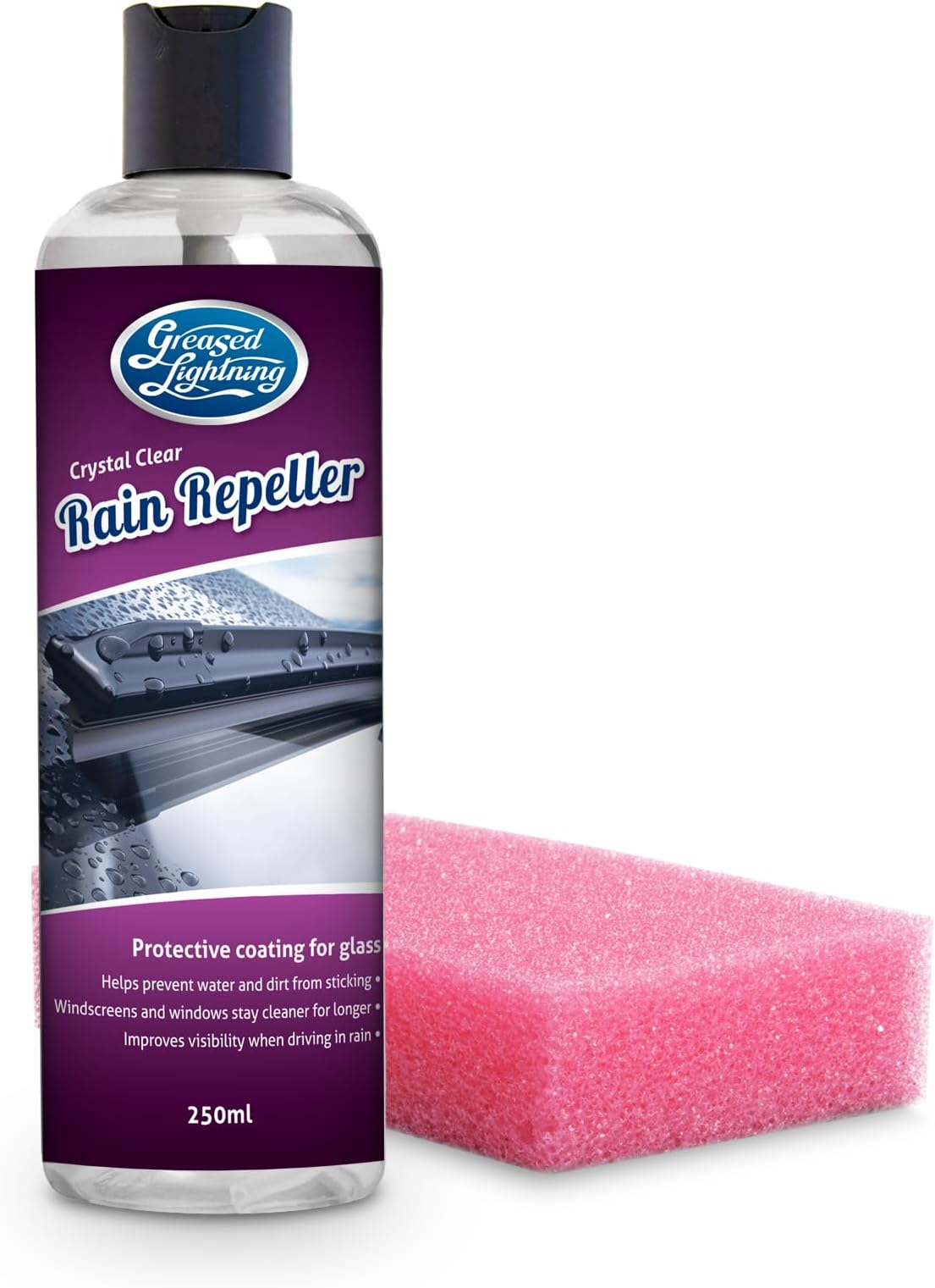 Greased Lightning Rain Repeller Windscreen Protector - Protects ...