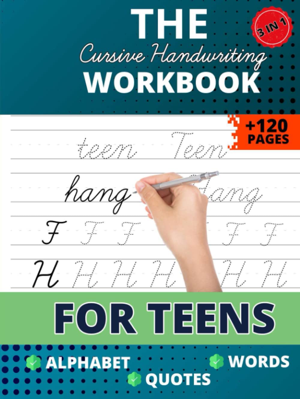 Buy Cursive Handwriting Workbook For Teens: Learn the Art of Penmanship ...