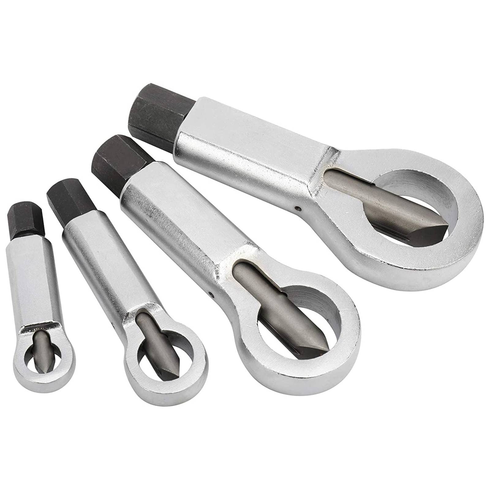 Geeyae 4 Sizes Nut Splitter Set, Heavy Duty Nut Splitter Breaker Cracker Broken Damaged Screw ...