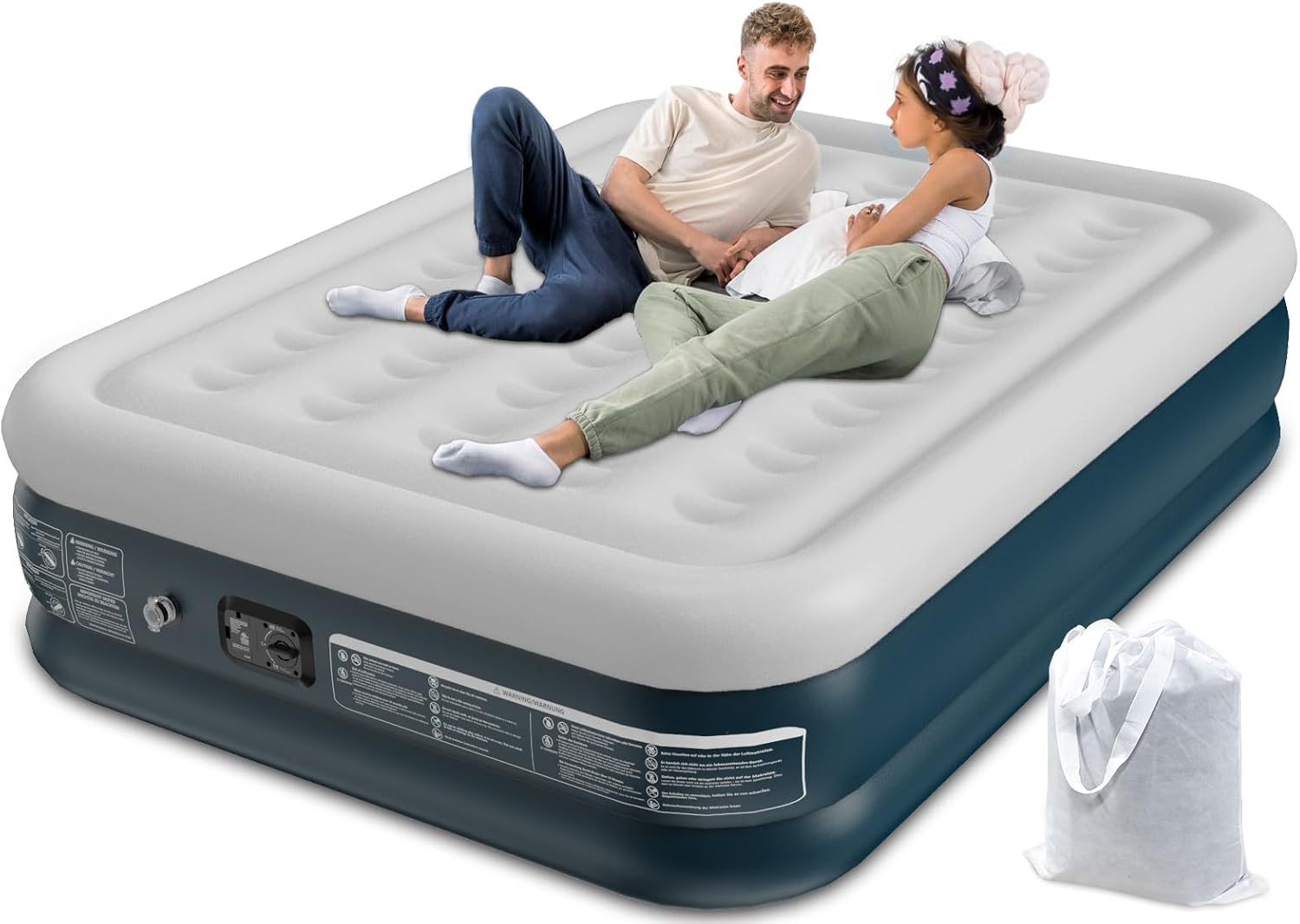 Amazon.com: Sprinq Luxury Queen Air Mattress with Built in Pump, 18 ...