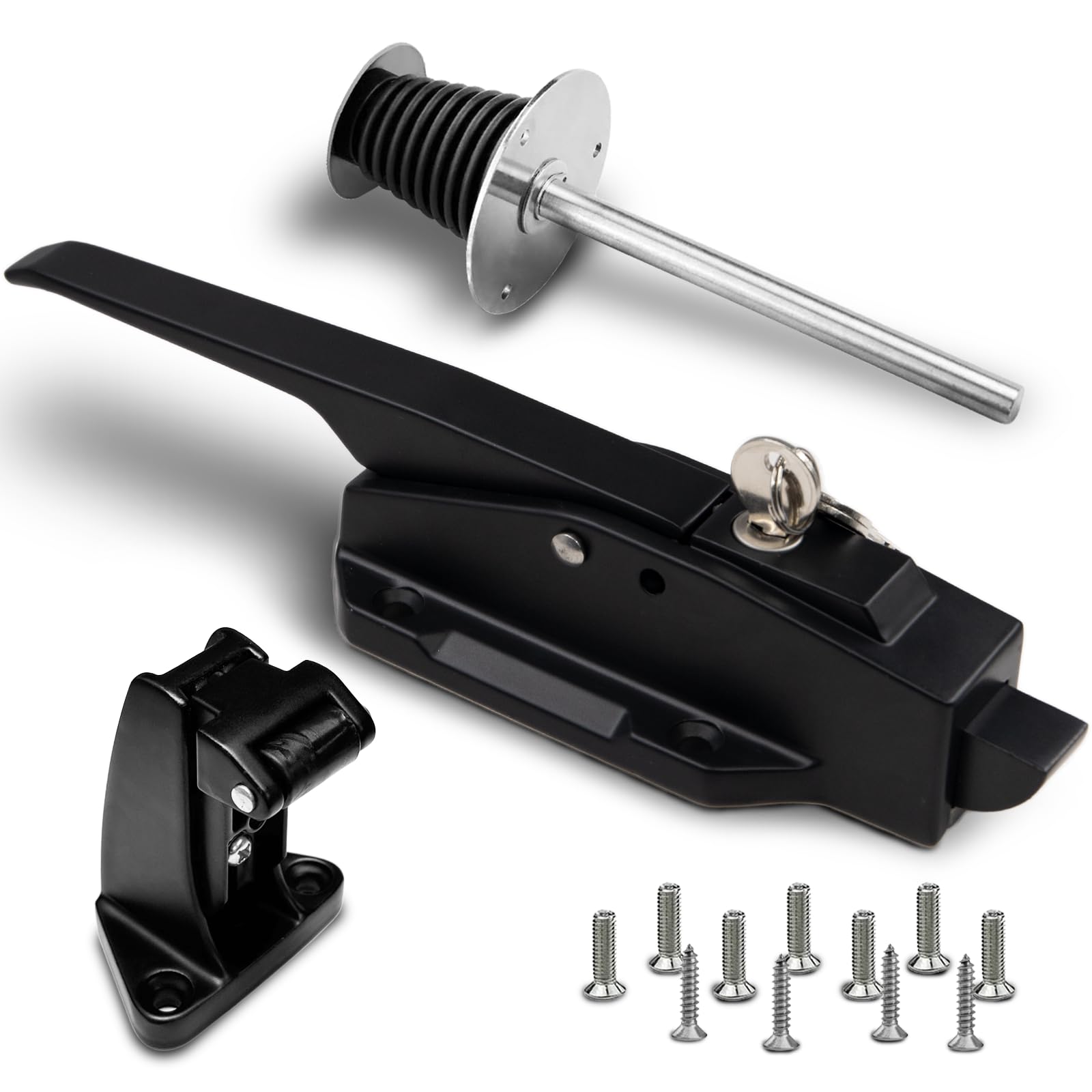 Snapklik.com : Preruner Walk In Cooler Door Closer Complete Latch Kit ...