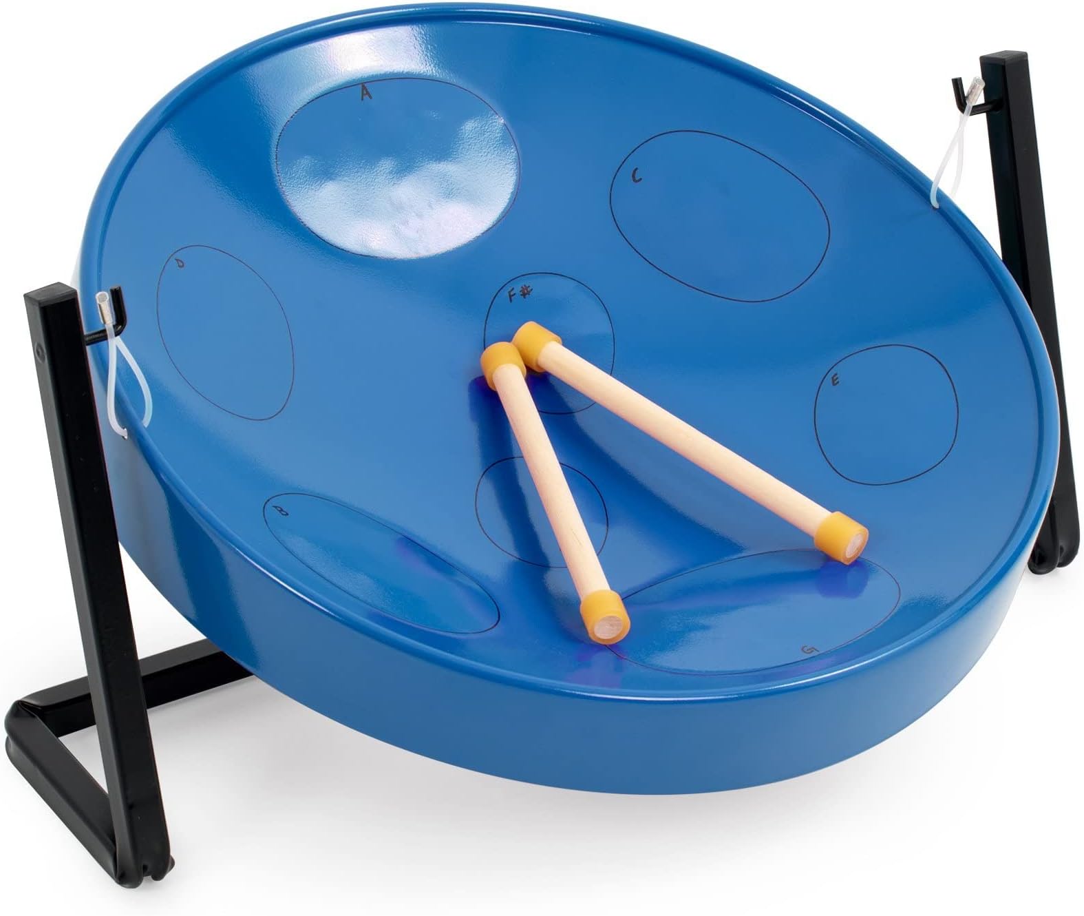 Jumbie Jam W1085 Table Top Steel Pan Kit - Beginner Steel Drum, Blue, 9 ...