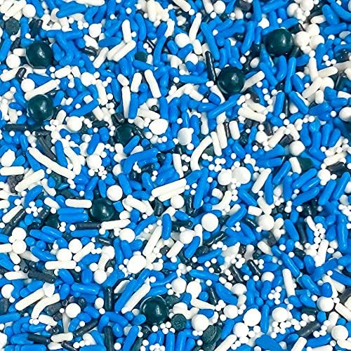 Amazon.com: Bakerpan Blue and White Nonpareils Sprinkles - 5.1 Ounces ...