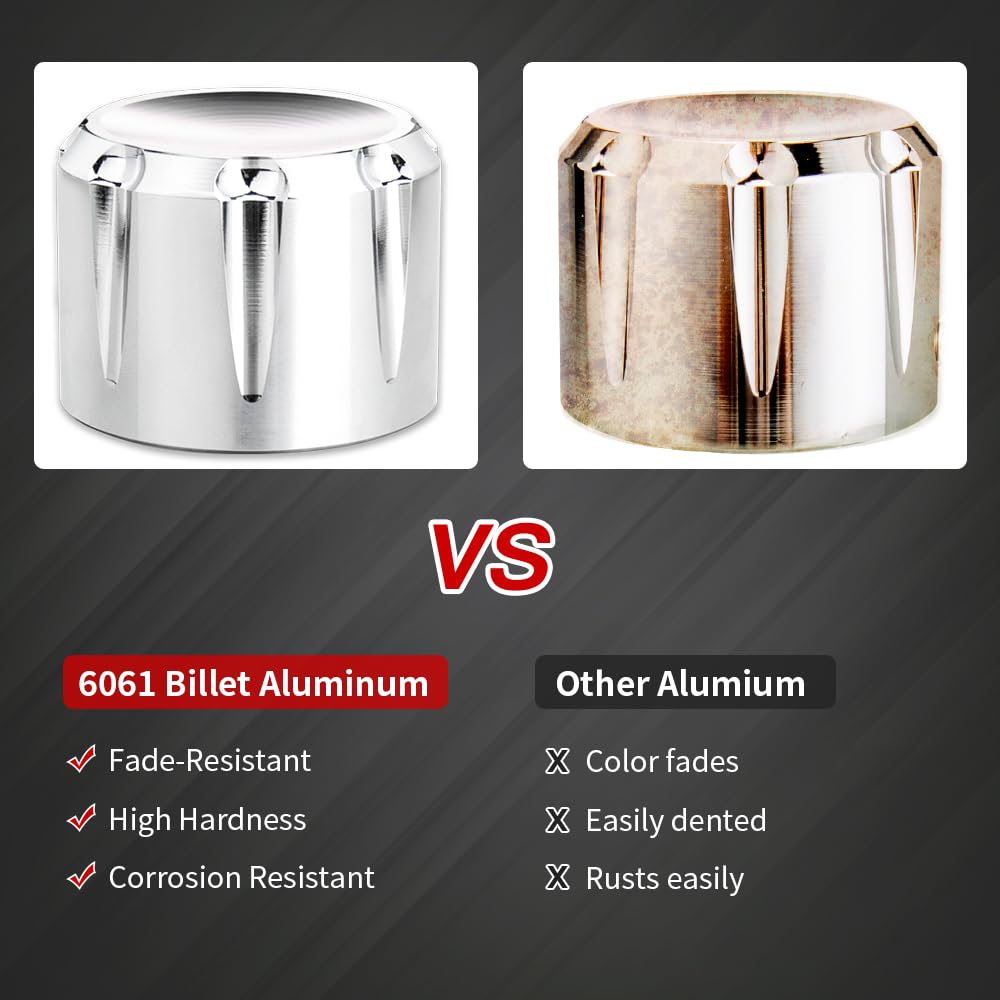 Snapklik.com : Front Axle Nut Covers CNC Black Chrome Caps Compatible
