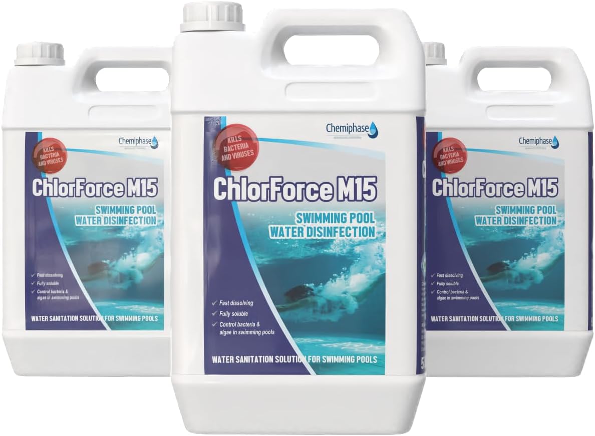 Deep Blue Pro High Strength Liquid chlorine WITH CALGON for swimming ...