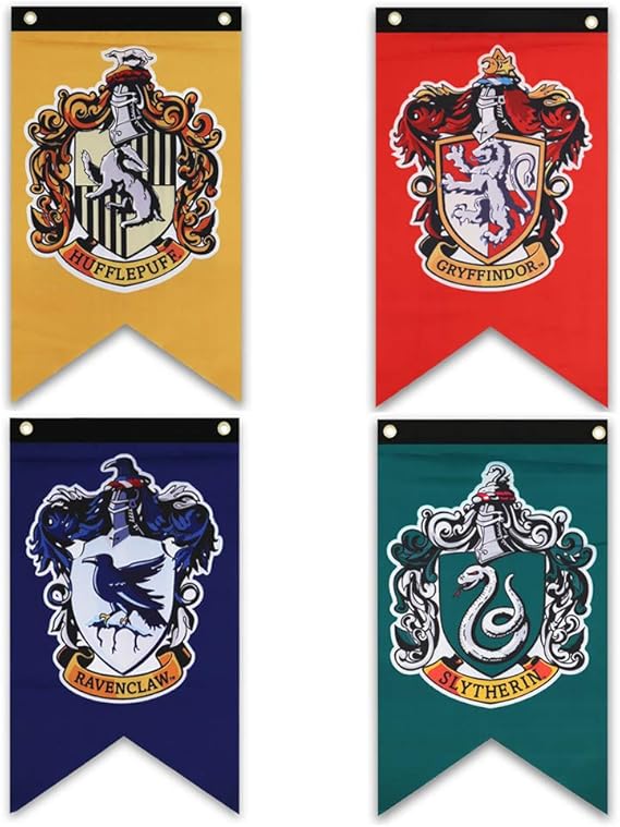 Harry Potter Hogwarts House - Banderas de pared ultra premium de doble ...