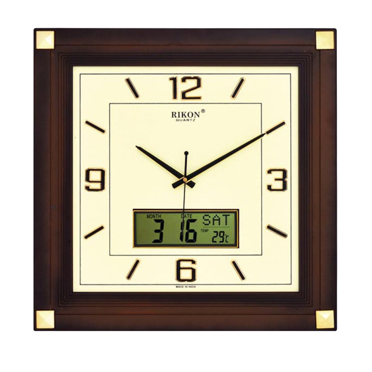 Buy Rikon Round Wall clock (Brown) Online at Low Prices in India ...
