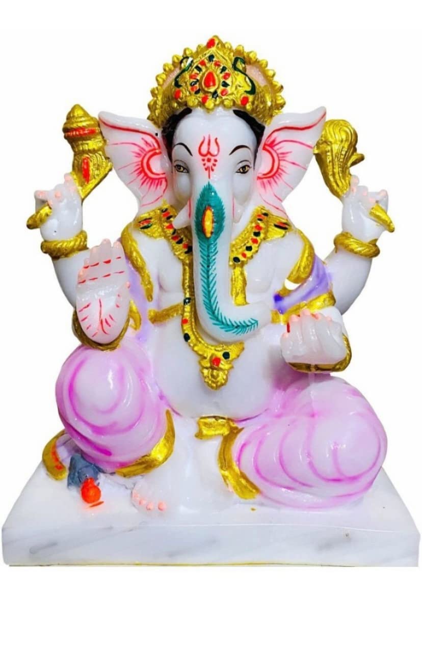 Buy KRISHNAGALLERY1 Marble Home Decoration Lord Ganesh ji Murti Ganesha ...
