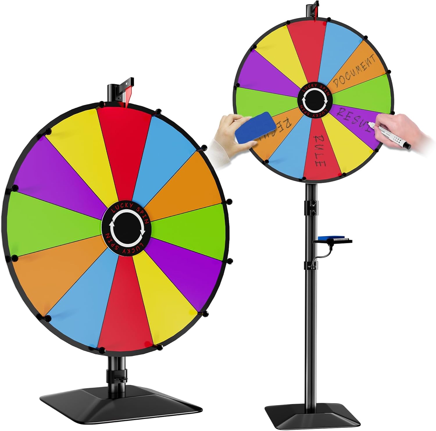 Amazon.com: WHAUU Heavy Duty Prize Wheel, 24 Inch Dual Use Prize Wheel ...