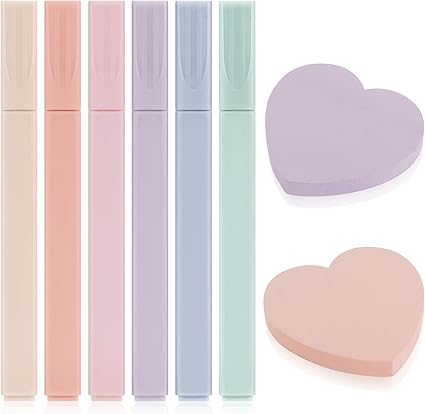 Amazon.com : MAQIHAN Aesthetic Highlighters - 6 Pcs No Bleed Chisel Tip ...