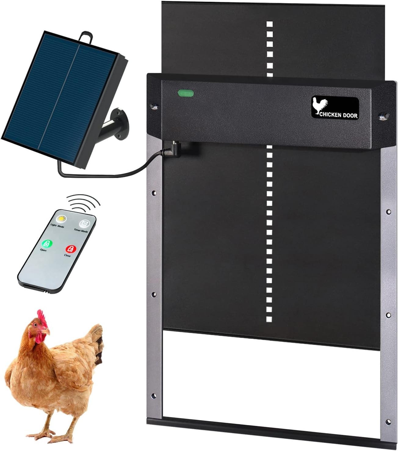Amazon.com: Automatic Chicken coop Door, Aluminum Chicken Door Solar ...