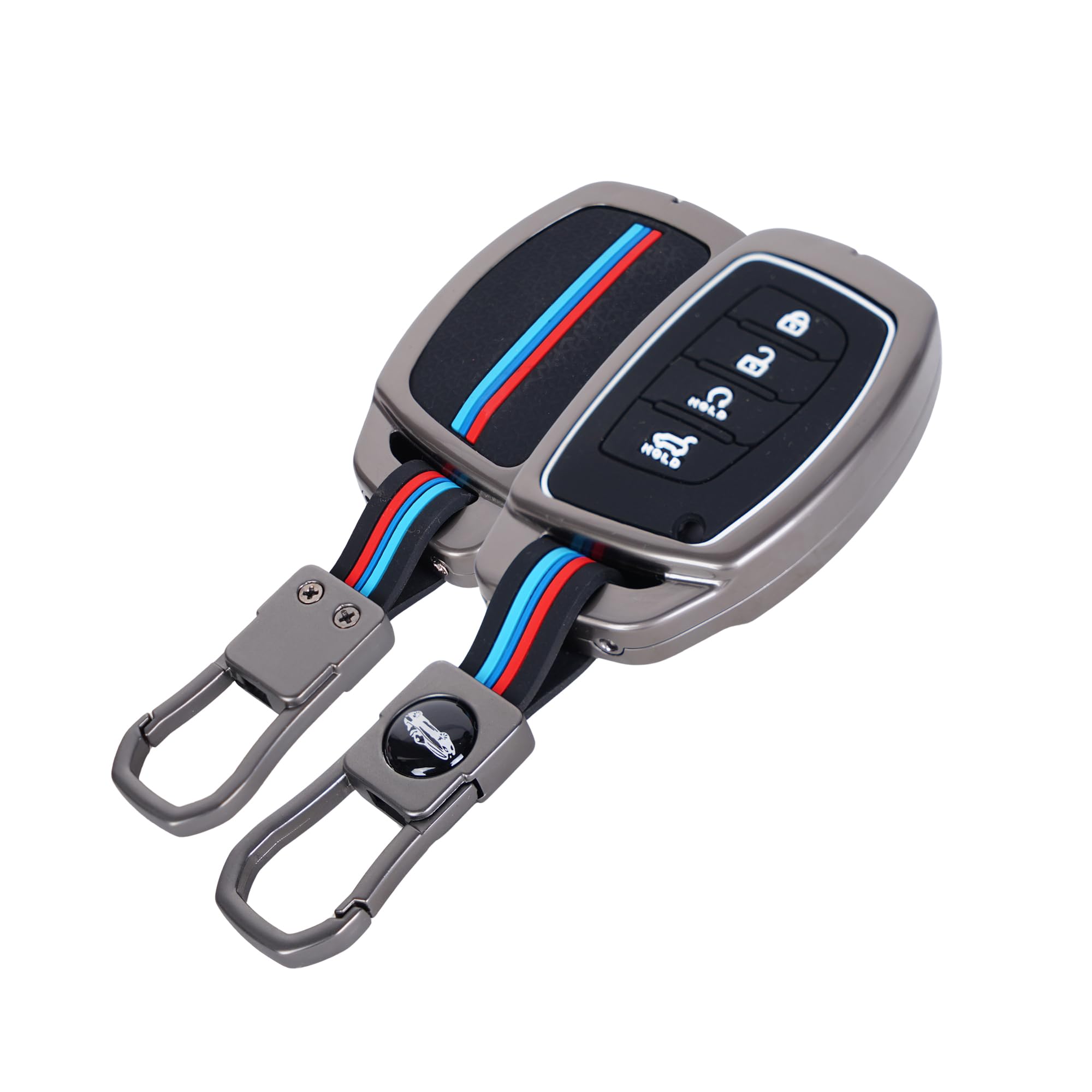 Auto thrill Premium Metal Key Cover Compatible with Hyundai Alcazar and ...