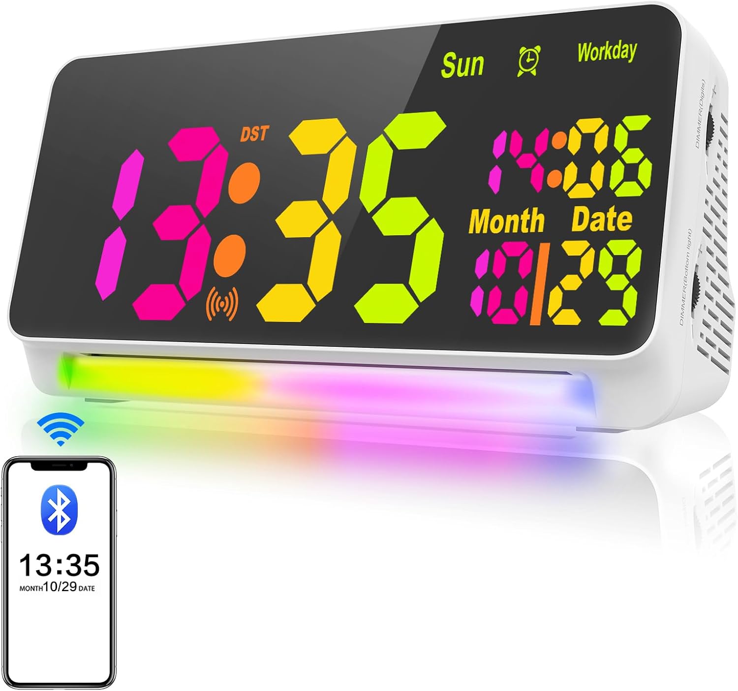 Amazon.com: PERSUPER 120db Super Loud Alarm Clock for Heavy Sleepers ...