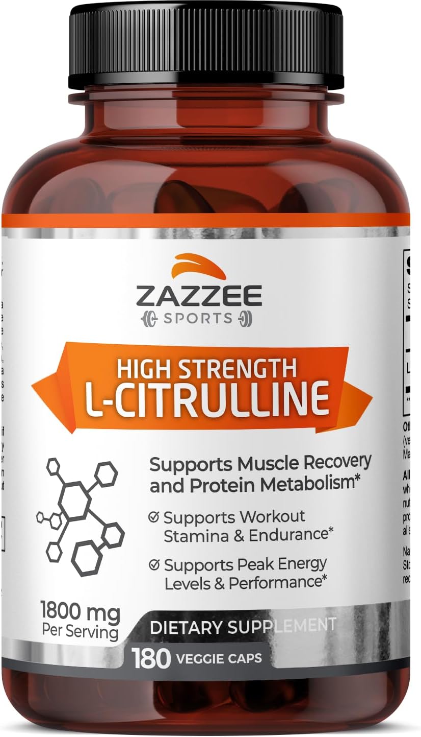 Amazon.com: Zazzee High Strength L-Citrulline Malate, 1800 mg per ...