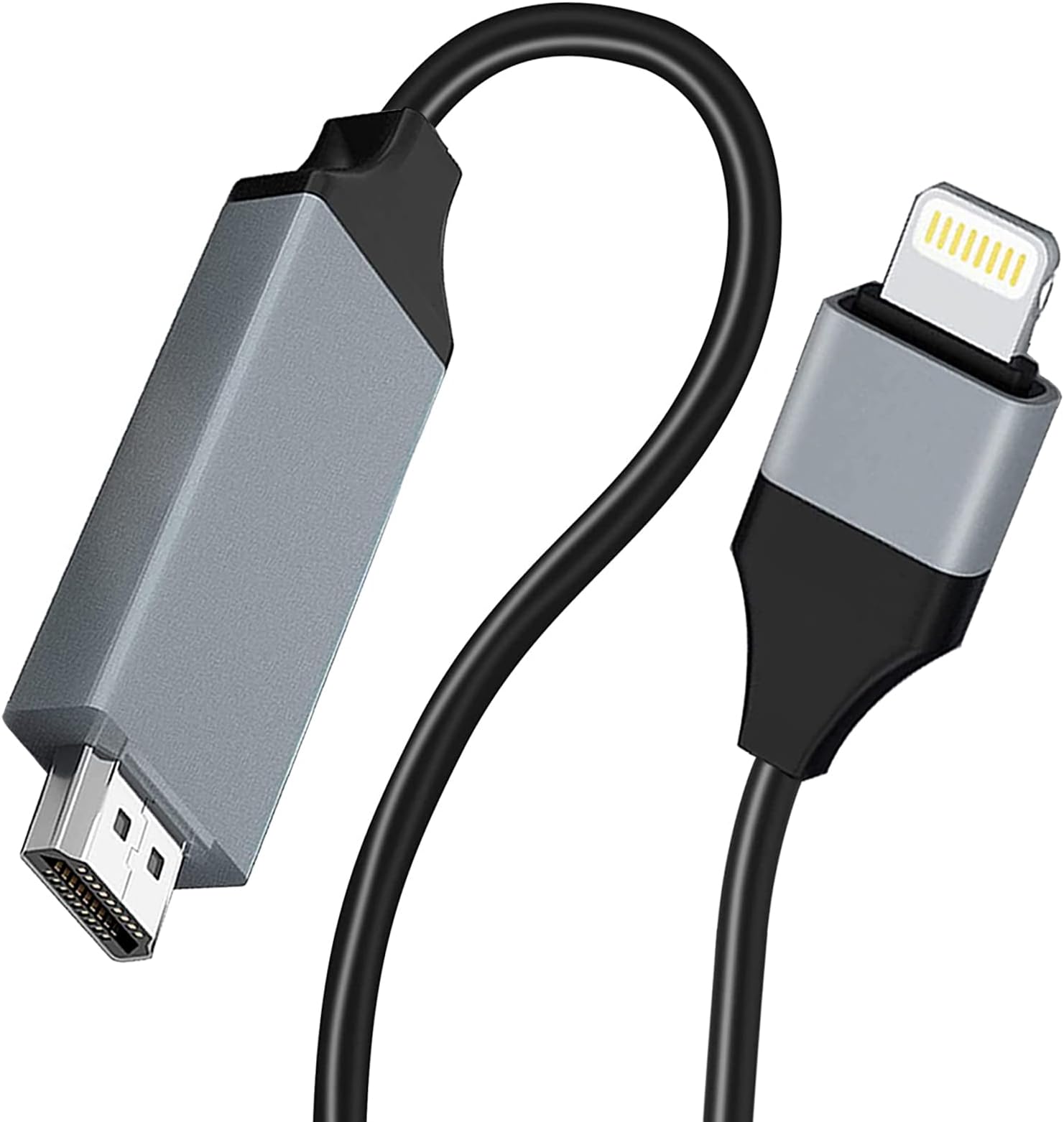 Lightning to HDMI Adapter Cable for iPhone,[Apple MFi Certified] 1080P ...