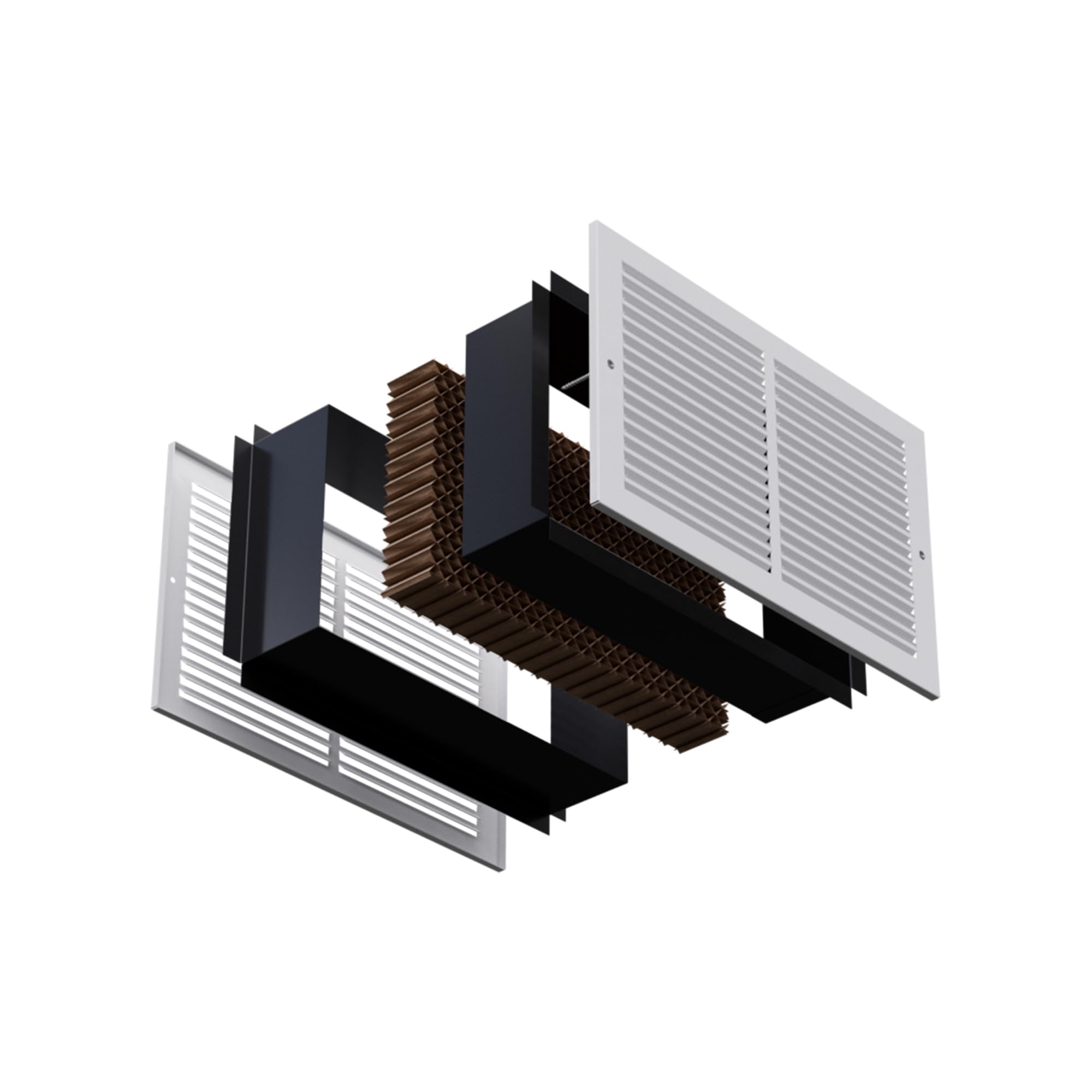 Wall Vent Cover With Filter 12x4 Retrofit Matte White Suprocky Wall ...
