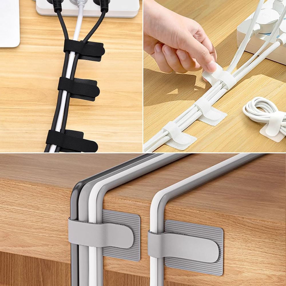 Snapklik.com : Cord Organizer Cable Management 45 Pack Adhesive Cord ...
