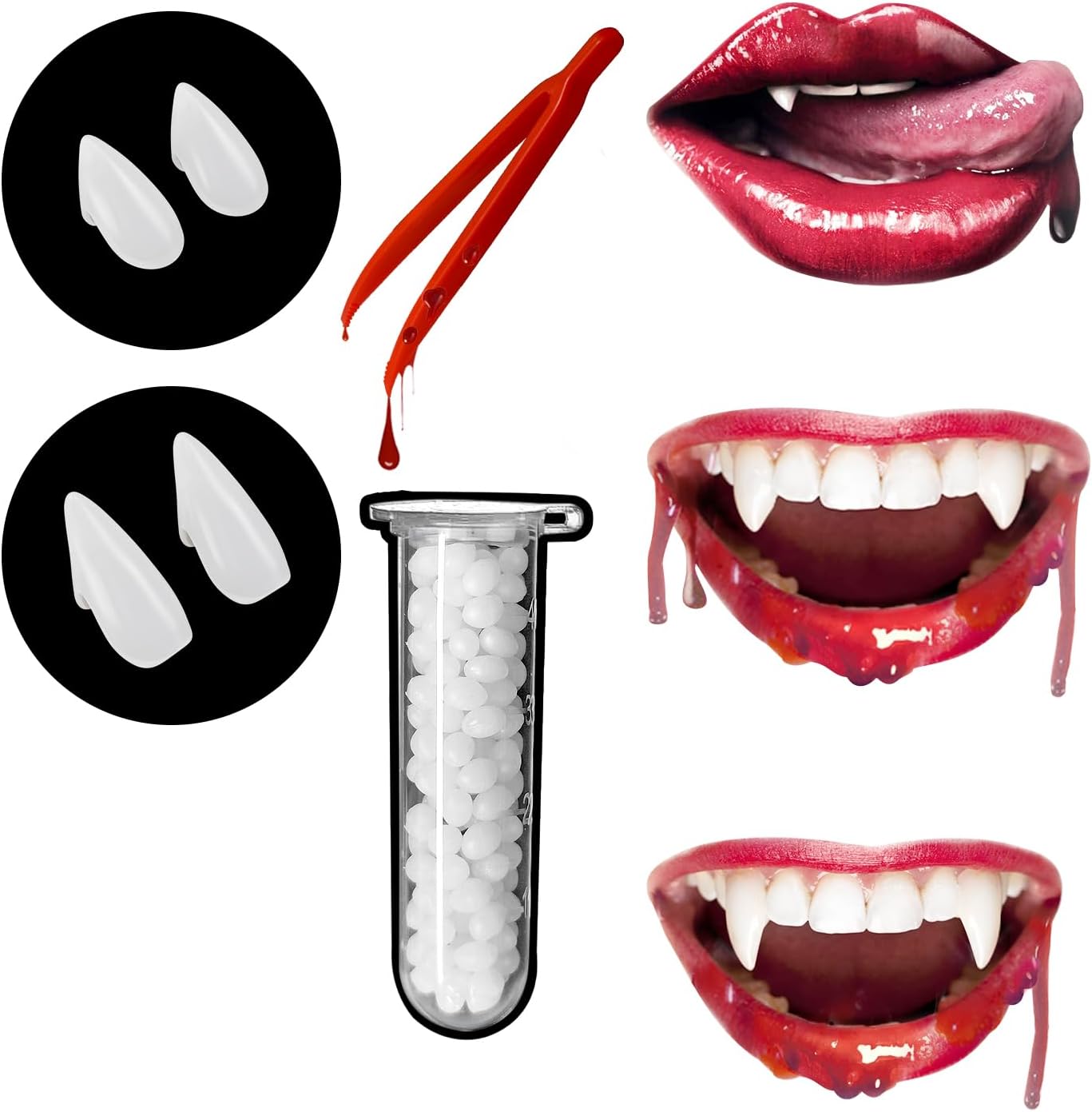 CPSYUB Vampire Teeth Fangs- Halloween Vampire Fangs for Kids Adult ...