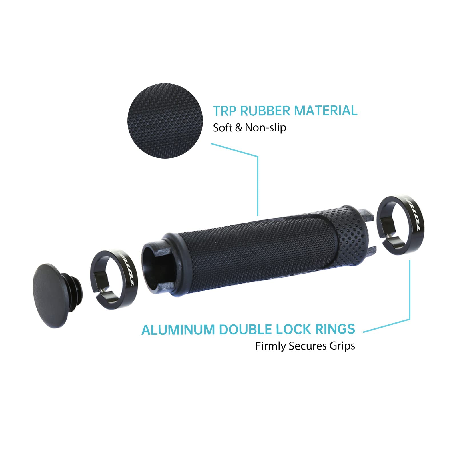 Snapklik.com : Handlebar Grips, Double Locking Bike Handlebar Grips ...