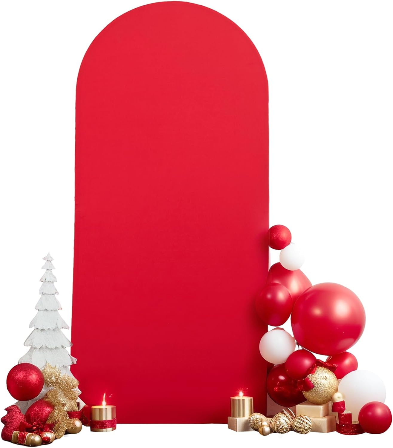 Amazon.com: 7.2FT Red Arch Backdrop Cover, Spandex Fitted Wedding Arch ...