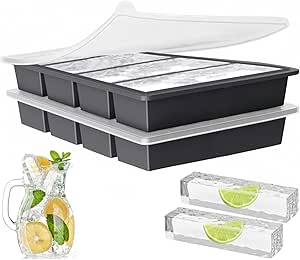 Amazon.com: Silicone Ice Cube Trays Large for Whisky, Collins Ice Cube ...