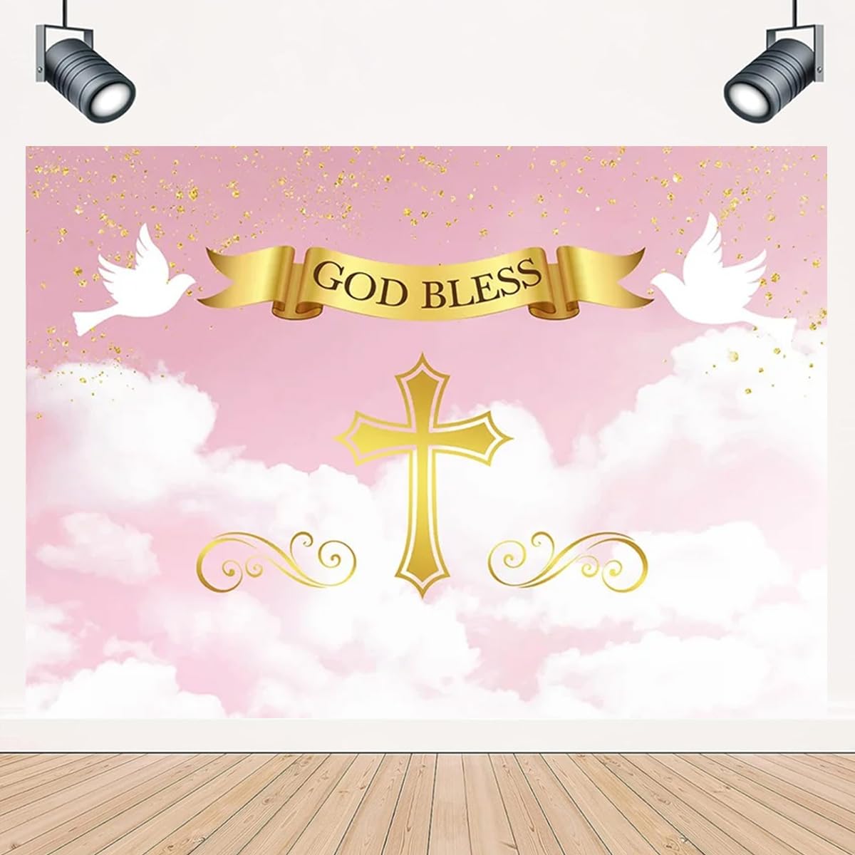Pink Baptism Background