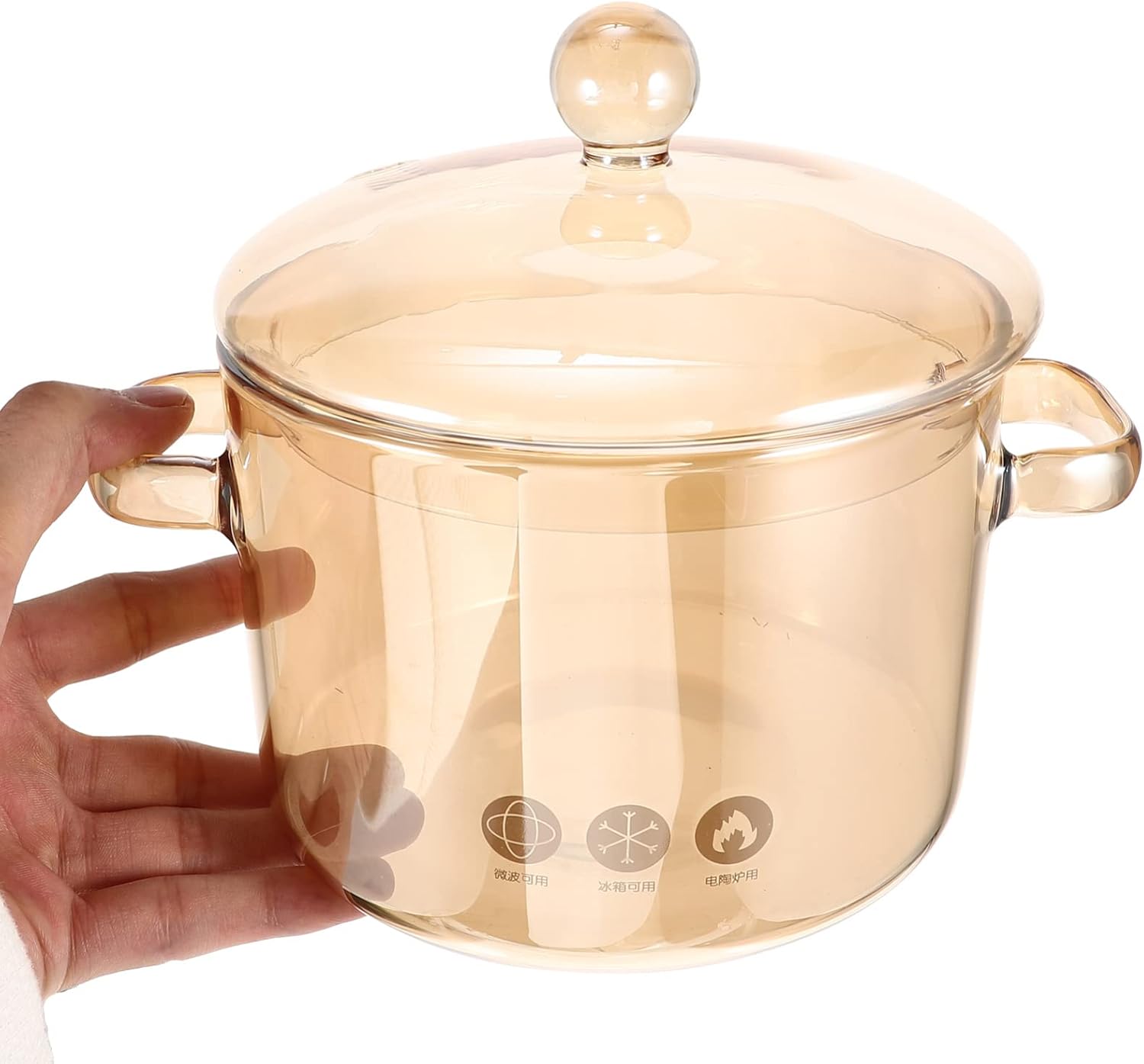 Amazon.com: Vaguelly Glass Pot, Clear Glass Cooking Pot Saucepan with ...