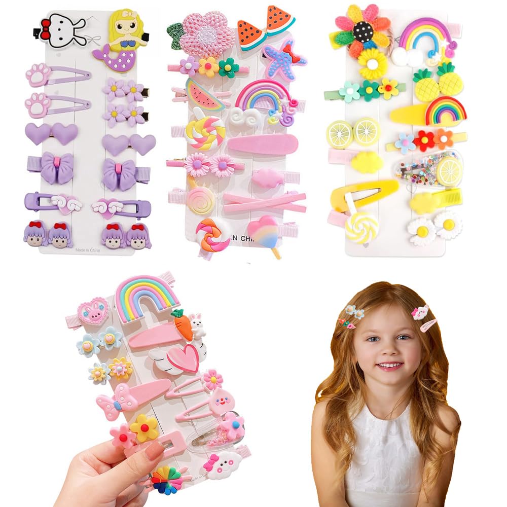 Amazon.com: Cute Candy Color Hair Clips and Accessories for Girls, Kids ...