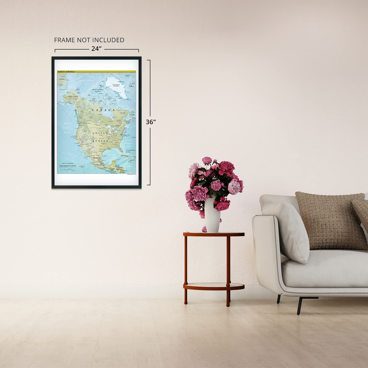 Snapklik.com : 2021 North America Map - 24x36 Inch Map Of North America ...
