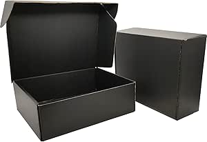 Amazon.com: SENIAOAI Small 12x9x4 Black Shipping Boxes for Packaging ...