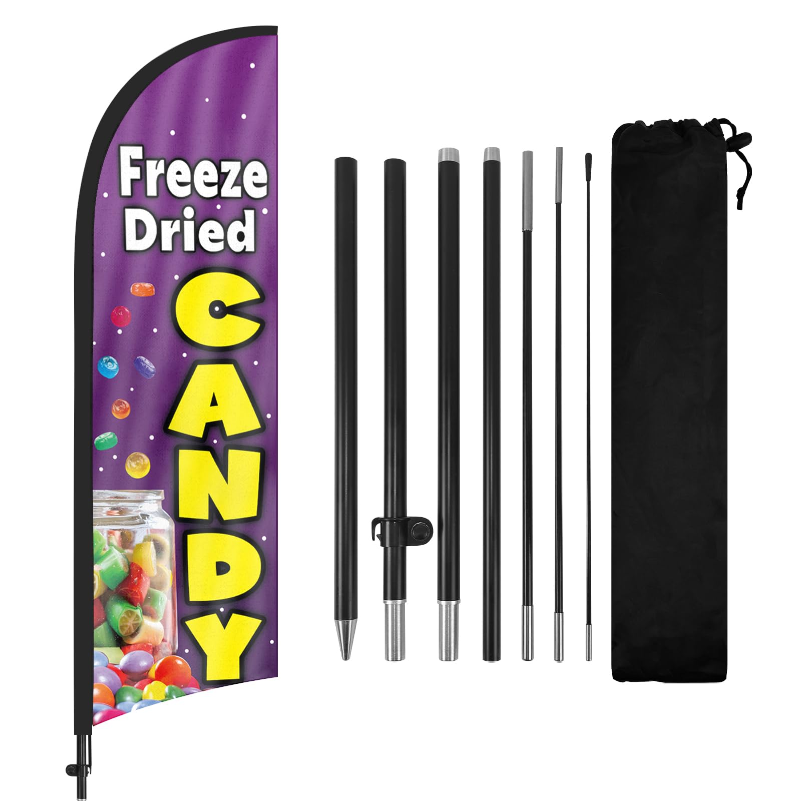 Amazon.com : Freeze Dried Candy Advertising Swooper Flag Banner, Freeze ...