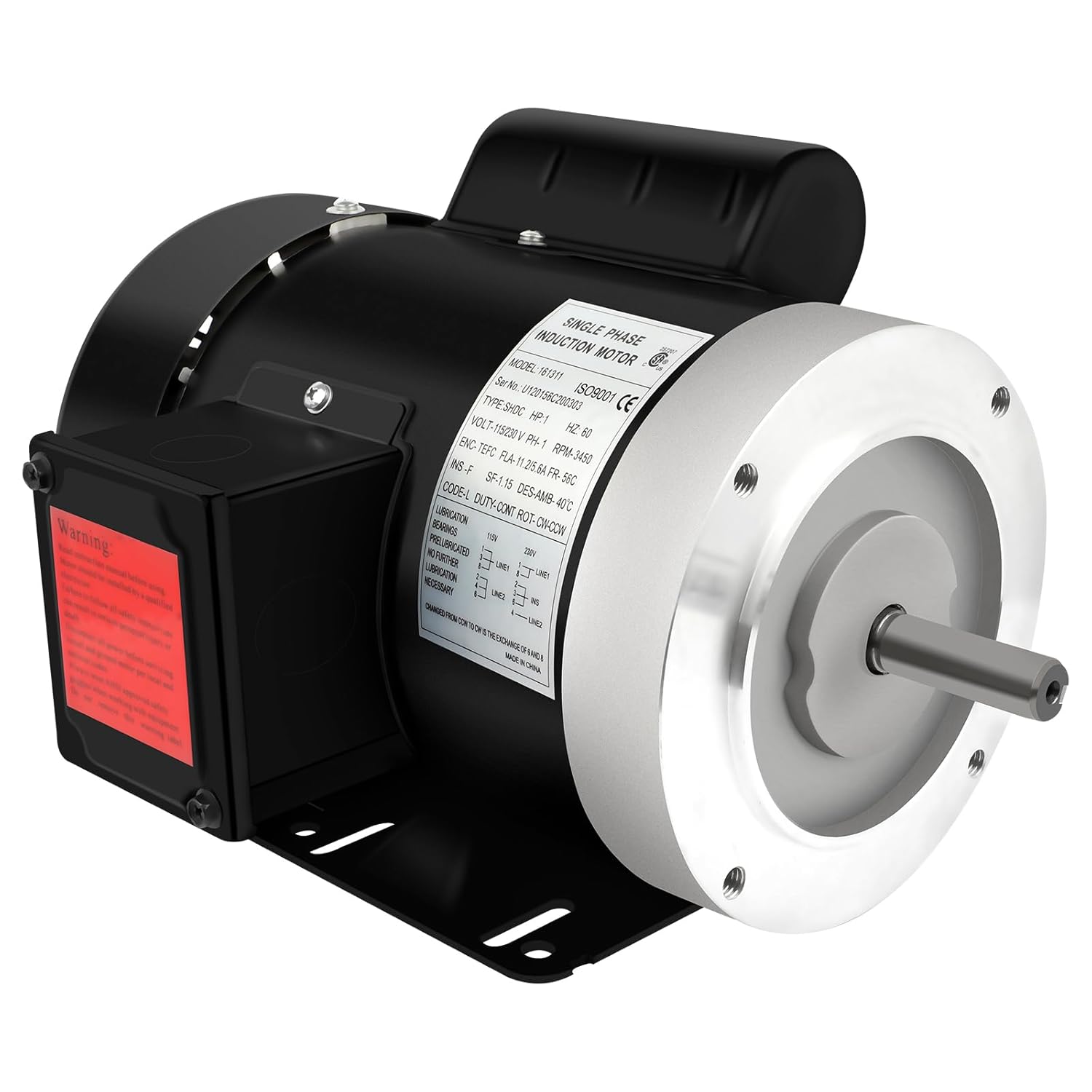 Amazon.com: Electric Motor 1 HP, General Purpose Motor,Single Phase ...