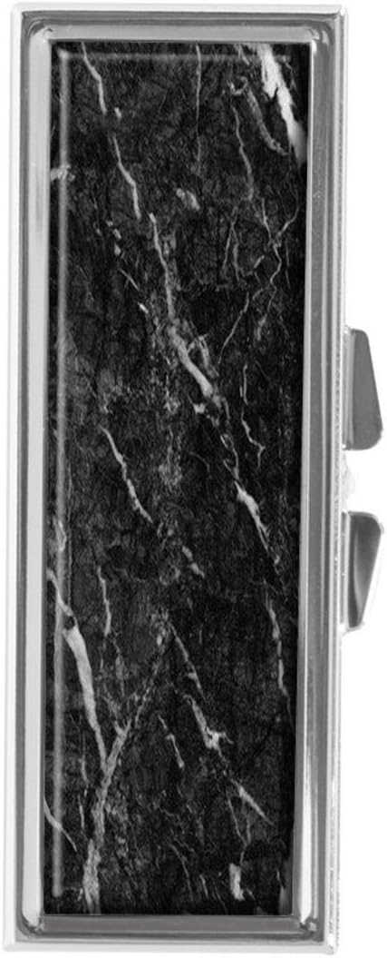 Amazon.com: Black Marble Pill Box for Purse or Pocket Pill Case ...