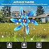 Amazon.com: AISANWU Metal Outdoor Wind Spinner, 25.5 inch Blue Rustic ...