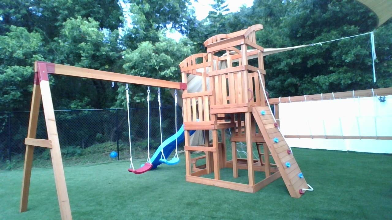 $87/mo - Finance Little Tikes Bobcat Ridge Wood Backyard Playset Climb ...
