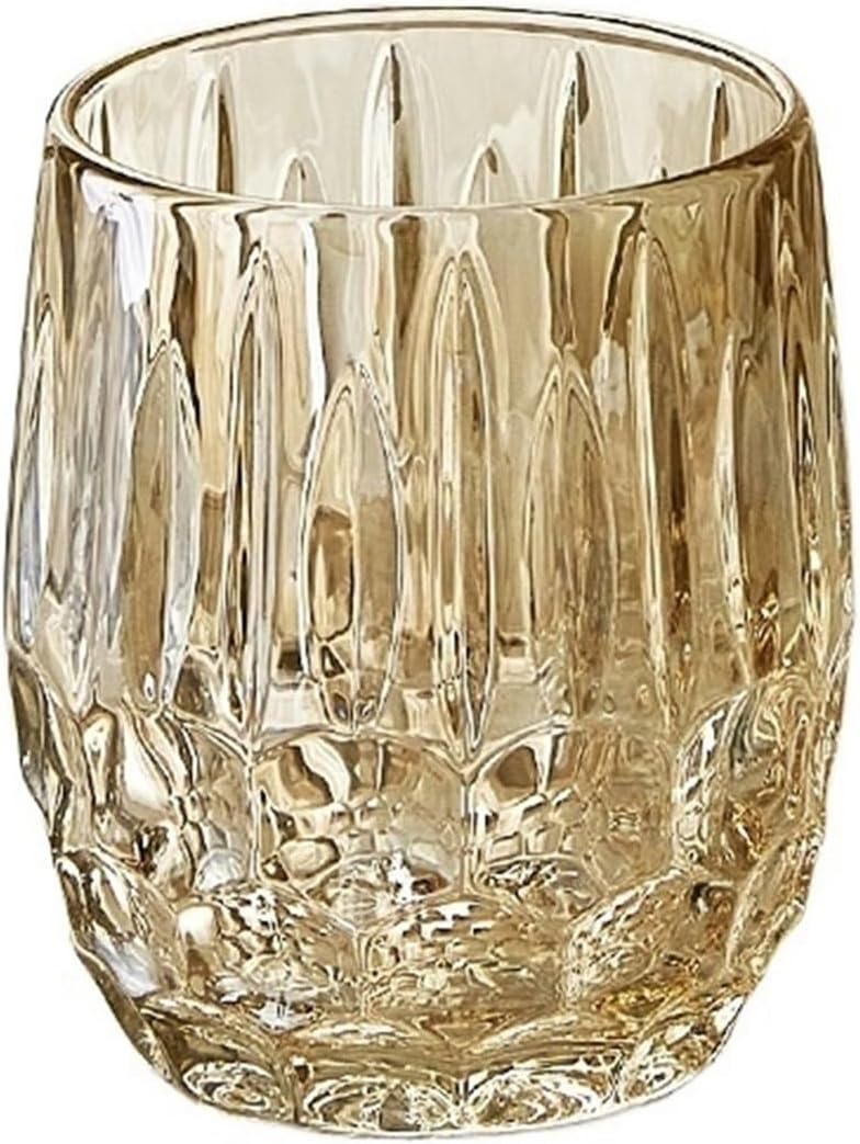 Amazon.com | x3anggyt5 Textured Crystal Glass Cups, 2 Size Clear Fancy ...