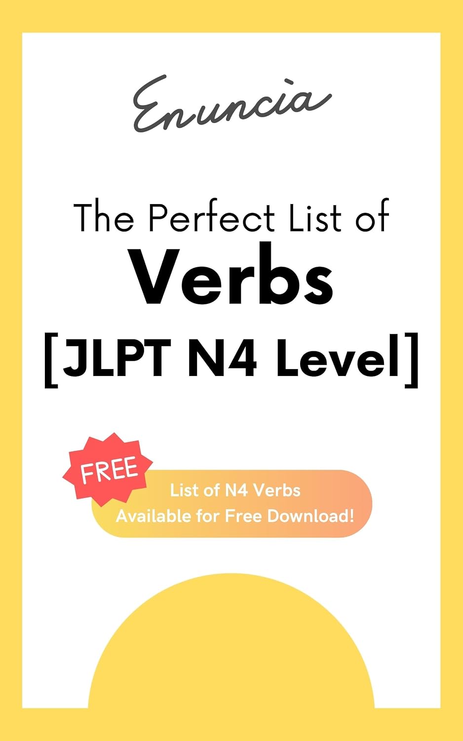 Amazon.com: The Perfect List of Verbs [JLPT N4 Level] ([Enuncia] JLPT ...