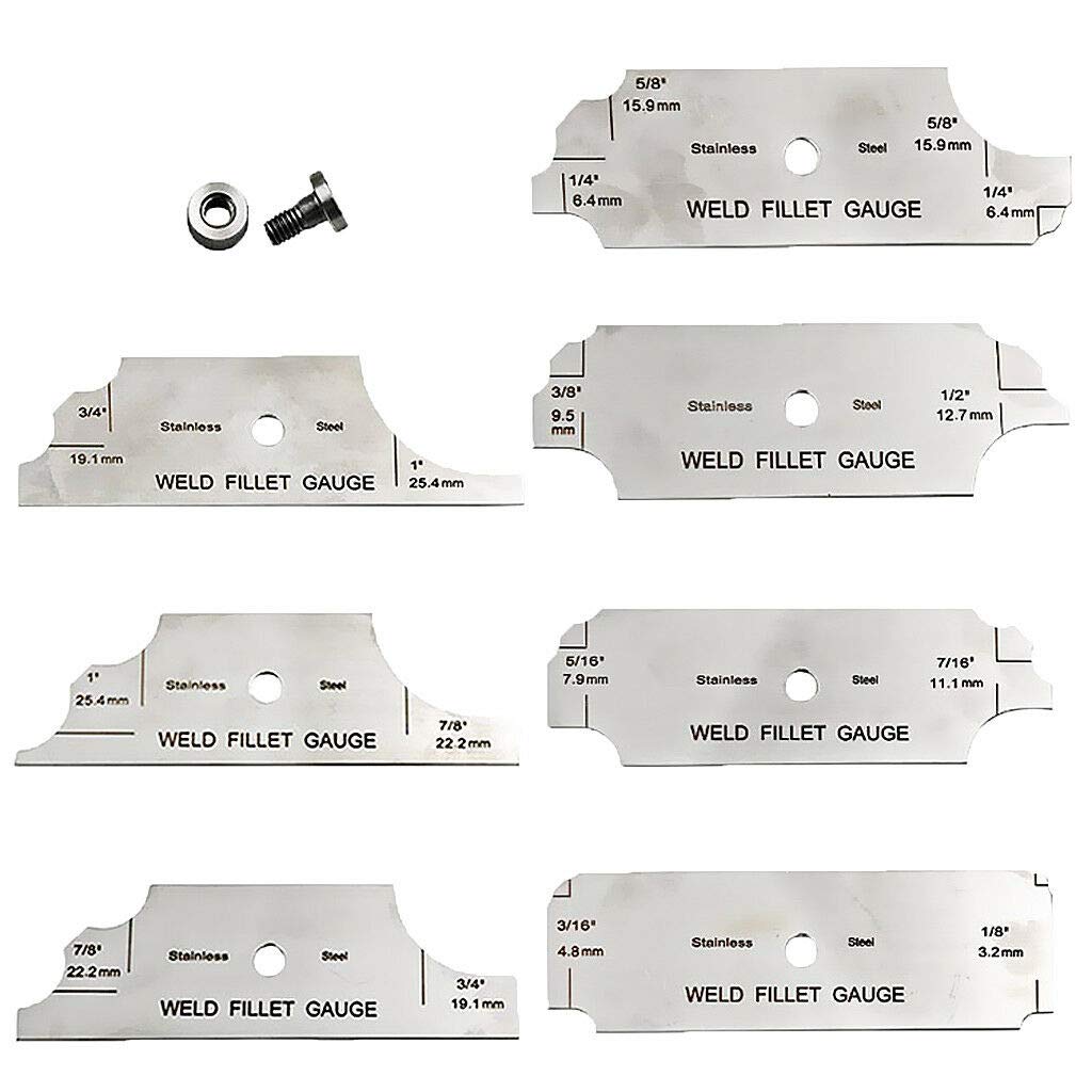 Electroprime 7 Piece Professional Weld Fillet Gauge Welding Inspection ...