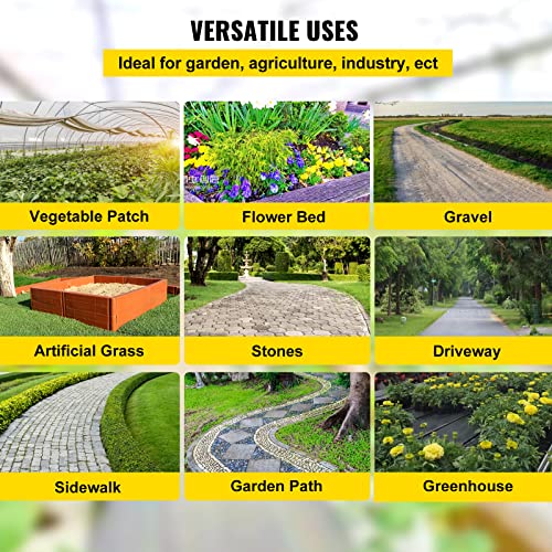 Happybuy 3FTx300FT Weed Barrier Landscape Fabric Heavy Duty 3.2OZ ...
