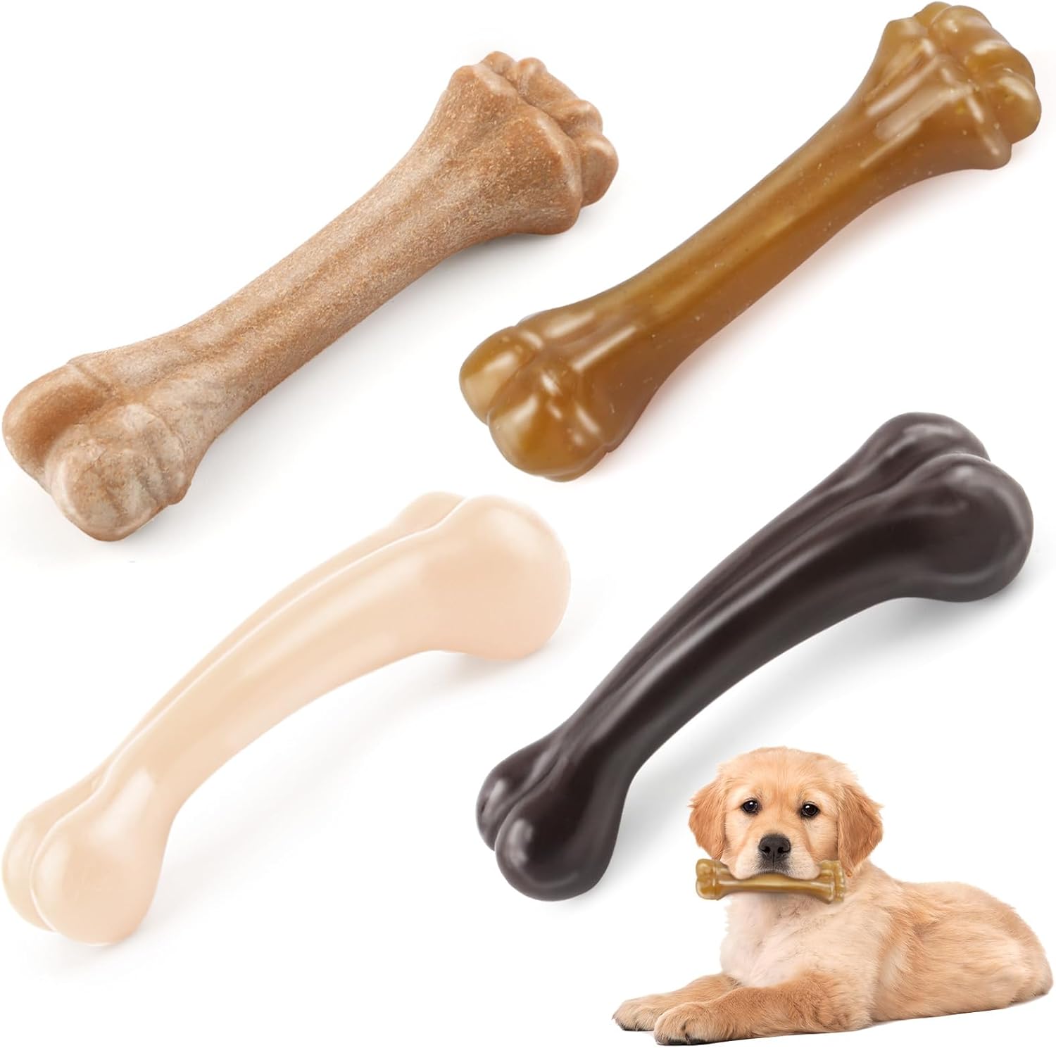 Pet Supplies : LOYEE Puppy Chew Toys 4 Pack Dog Toys for Aggressive ...