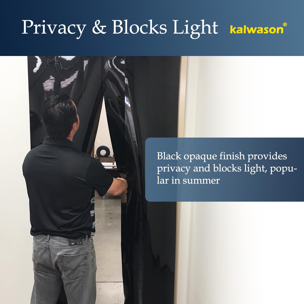 Snapklik.com : Kalwason Plastic Strip Door Curtain Black 148 Feet ...