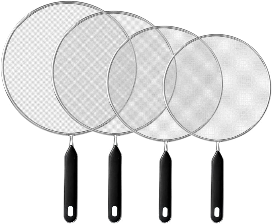 Amazon.com: Set of 4 Splatter Screen for Frying Pan 11.5", 10", 8.5", 7 ...