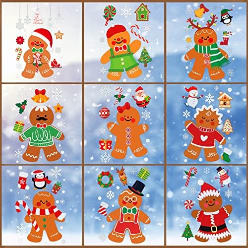 Amazon.com: Mfault Merry Christmas Gingerbread Wall Decals Stickers ...