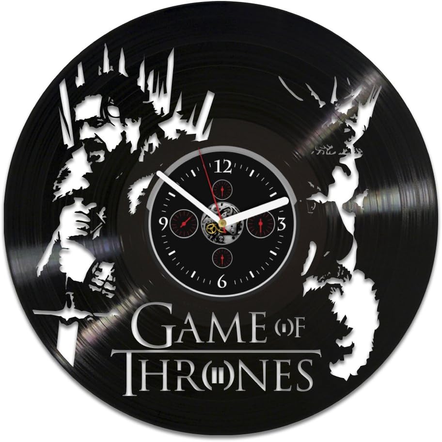 Amazon.com: Handmade GoT Clock, Game Of Thrones Vinyl Clock, Wall Clock ...