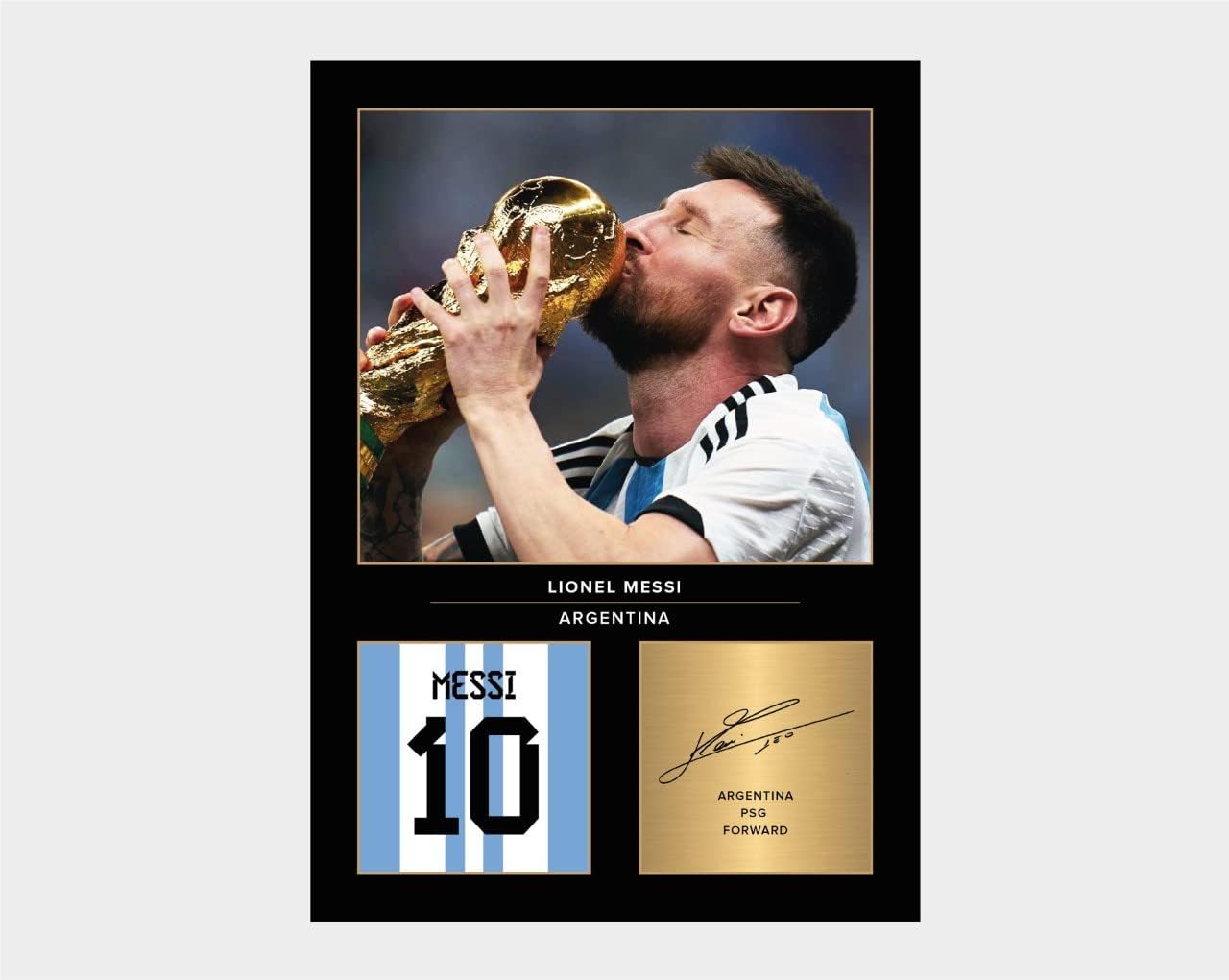 Icons Wall Art Lionel Messi World Cup Signed A4 Printed Photo Picture ...