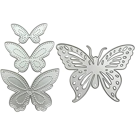 Pack of 2 Butterfly Cutting Dies, Butterfly Metal Embossing Stencils ...