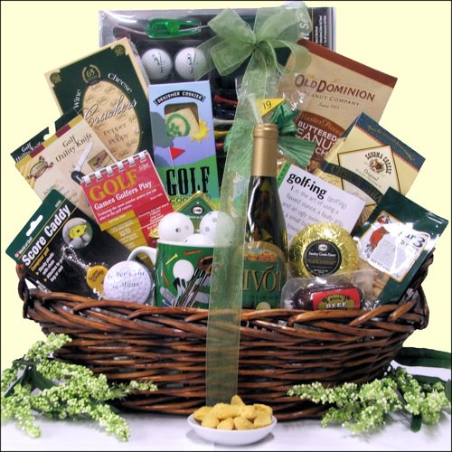 Amazon.com : 15 pc Golf Themed Gift Basket - Golf Balls, Rule Book ...