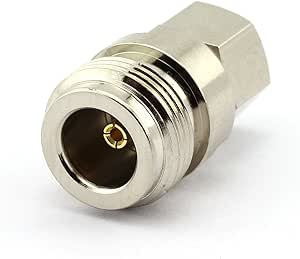 DGZZI Paquete de 2 adaptadores coaxiales N Hembra a F Macho RF N a F Conector coaxial : Amazon ...