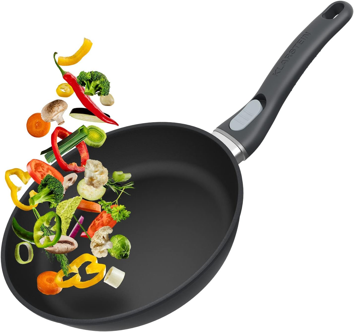 Klarstein Beschichtete Pfanne für Induktion, Gas & Kochplatte, Antihaft ...