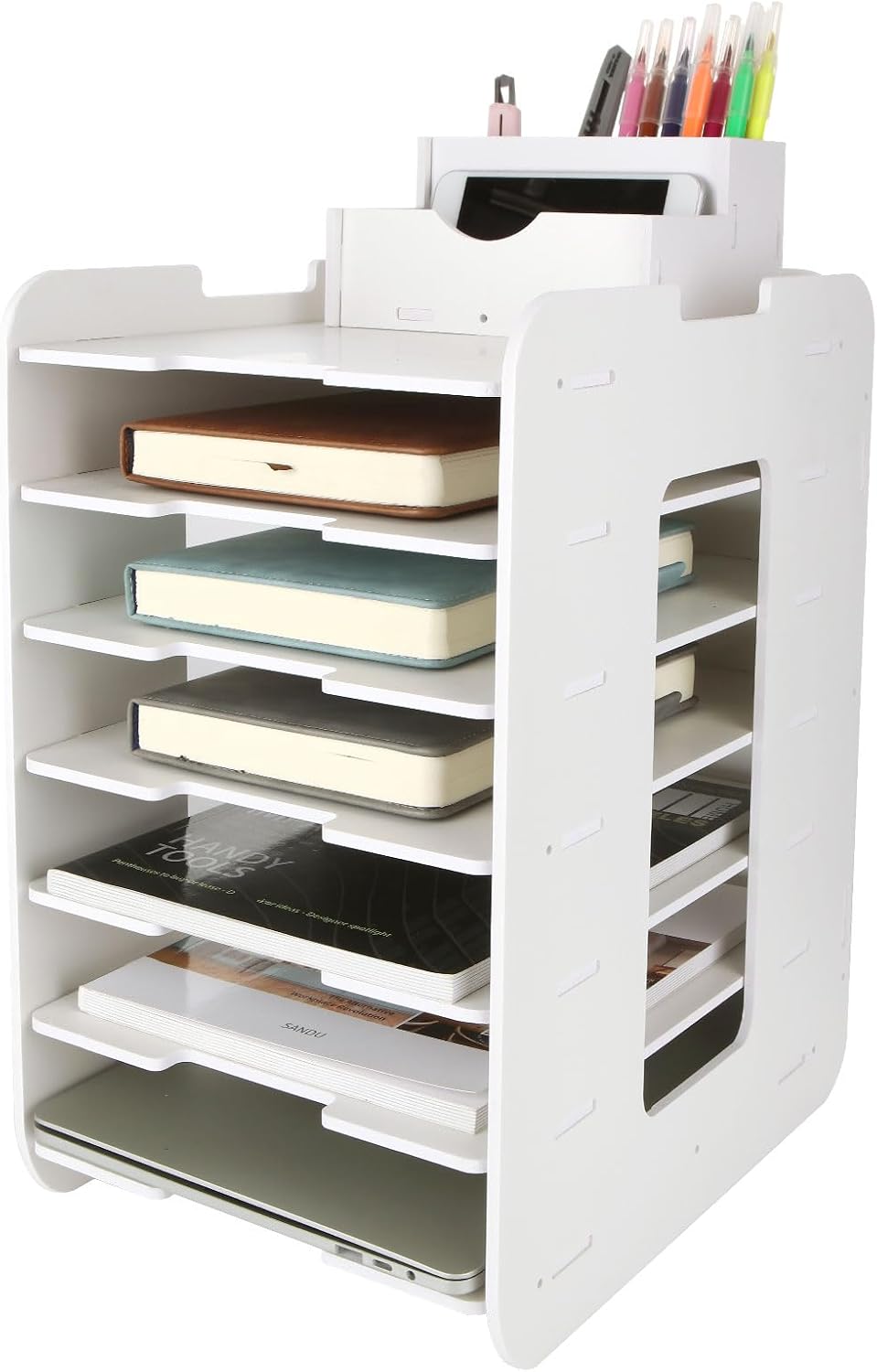 7 Tier Desktop File Holder, Office Desk Paper Tidy, Letter Tray ...